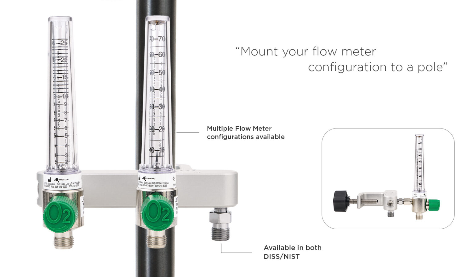 Dual O2 Flow Meter Manifold - Maxtec Dual O2 Flow Meter Manifold - Maxtec